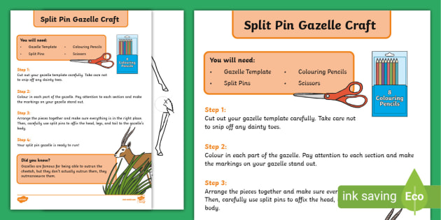 Split Pin Gazelle Craft