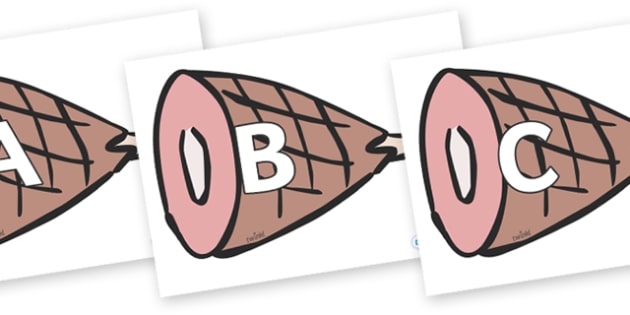 FREE! - A-Z Alphabet on Hams (Teacher-Made)