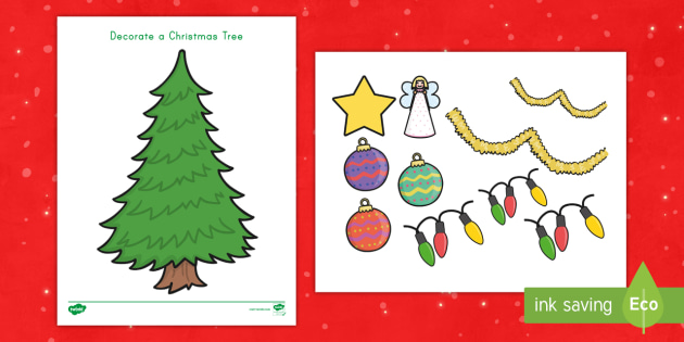 Decorate a Christmas Tree Activity Pack