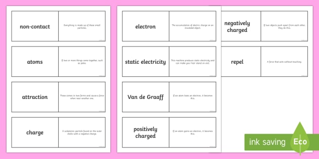 Electricity and Static Electricity Loop Cards (teacher made)