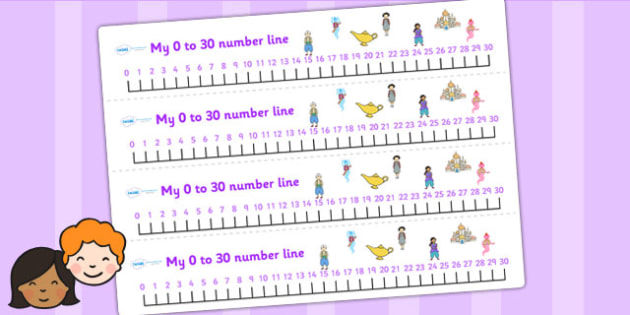 Aladdin Number Lines 0 30 (teacher made)