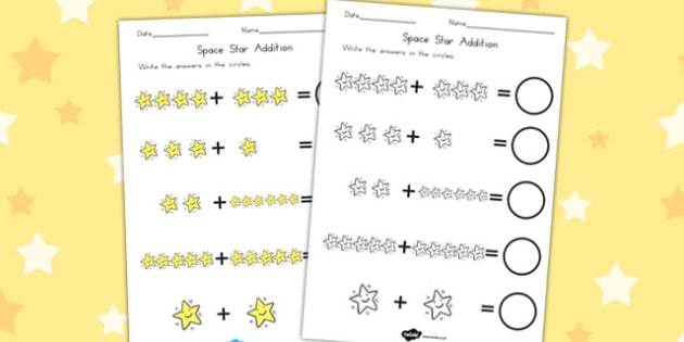 Star Addition Sheet