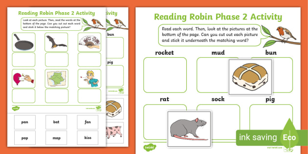 Cut and Stick Phonics Phase 2 Activity (teacher made)