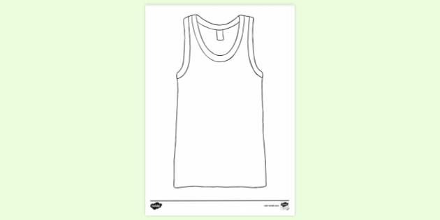FREE! - Vest Colouring | Colouring Sheets | Twinkl Resources