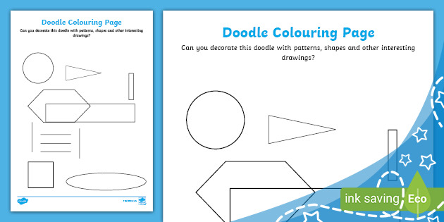 Doodle Colouring Page (teacher made)