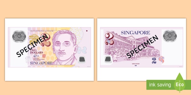 $2 Singapore Notes Display Cut-Outs