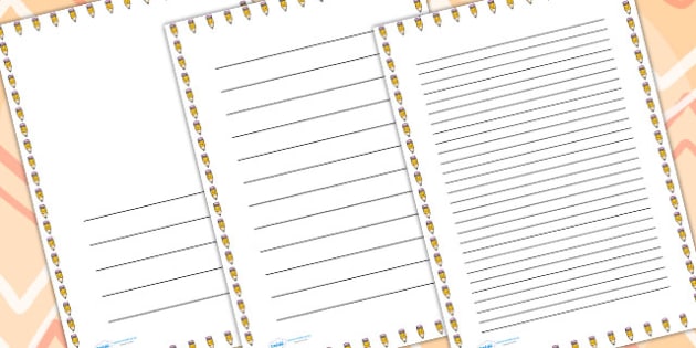 FREE! - Smiley Pencil Page Borders (teacher made)
