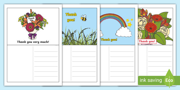 FREE! - Cards With Thank You Sign Pictures (teacher made)