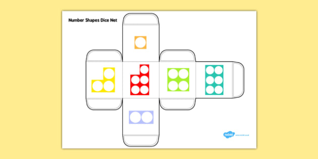 Number Shapes Dice Net (teacher made)