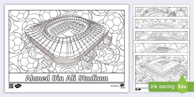 World Cup 2022 Stadiums in Qatar Mindful Coloring