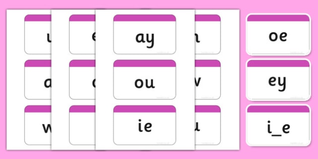 Phase 5 Phoneme Plain Flash Cards (teacher made)
