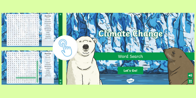 Interactive Climate Change Word Search | Twinkl Go!
