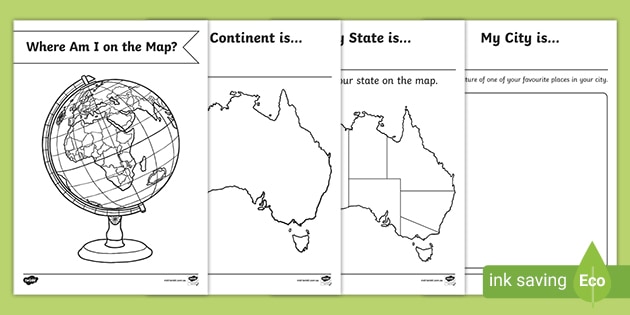Where Am I on the Map? Australia Activity Booklet