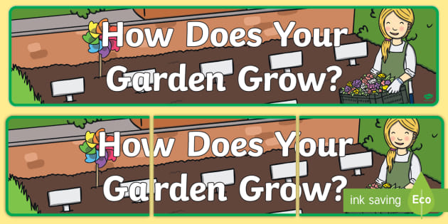 How Does Your Garden Grow? Display Banner (teacher made)