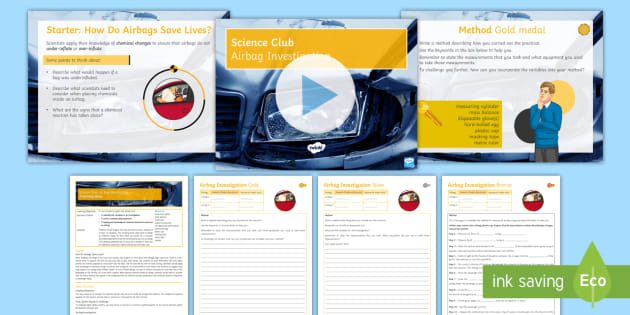 Science Club: Airbag Investigation Activity Pack