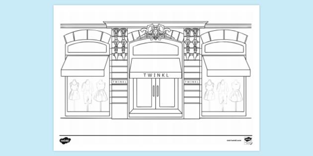 FREE! - Clothes Shop Colouring | Colouring Sheets