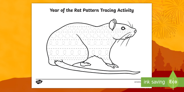 Year of the Rat Pattern Tracing Activity (teacher made)