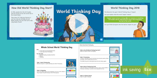 Whole School World Thinking Day Assembly Pack (teacher made)