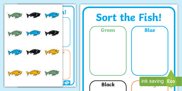 Sort the Fish! Activity Sheet (teacher made)