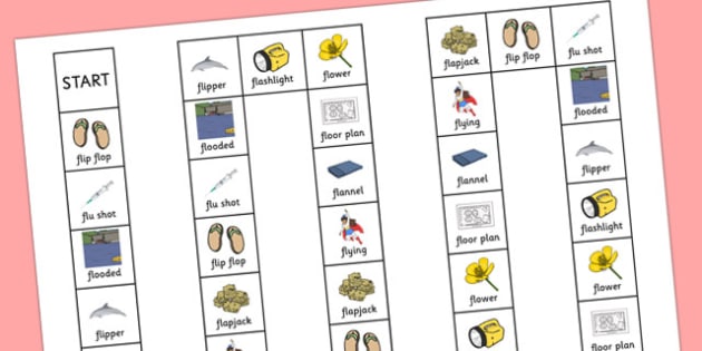 2 Syllable FL Board Game (teacher made)