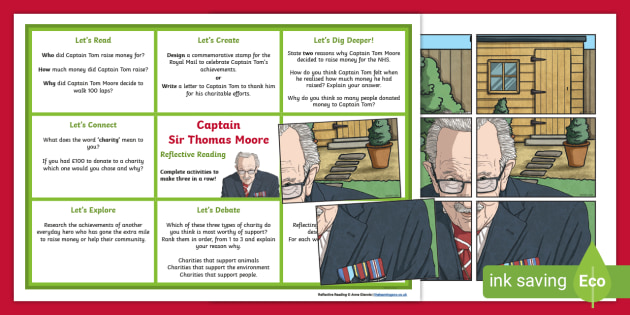 Captain Sir Thomas Moore Reflective Reading Comprehension Activity