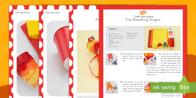 Fire Breathing Dragon Craft Instructions - craft, Chinese New Year, dragon