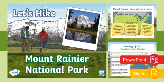 Let's Hike Mount Rainier National Park - PowerPoint & Google Slides