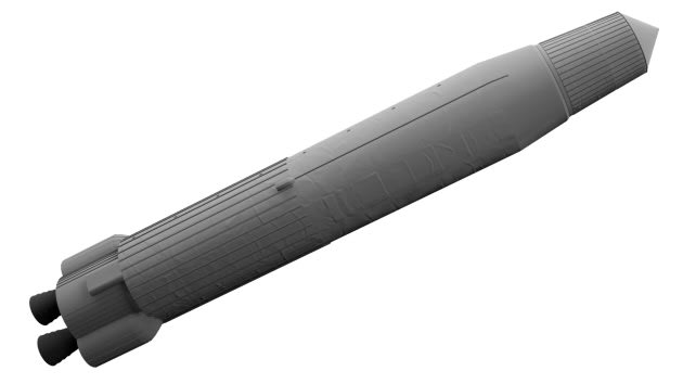 3D Model: Space - Blue Streak Rocket (teacher made)