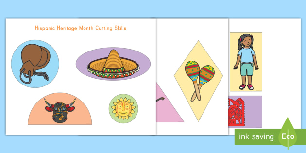 Hispanic Heritage Month Cutting Activity | PreK-1 | Twinkl