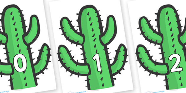 FREE! - Numbers 0-31 on Cactus (teacher made)