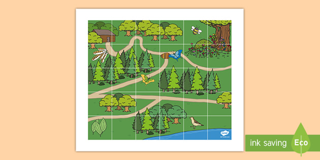 Forest Mat Coding Worksheet (Compatible with Bee-Bot)