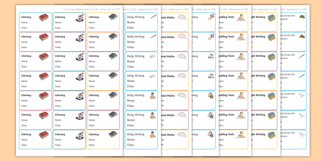Name Label Stickers Pack | CfE Classroom Resources | Twinkl