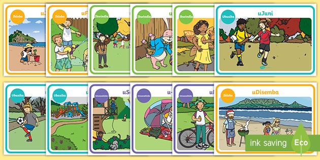 Izinyanga Zonyaka | Nezinkathi | Months And Months In Zulu