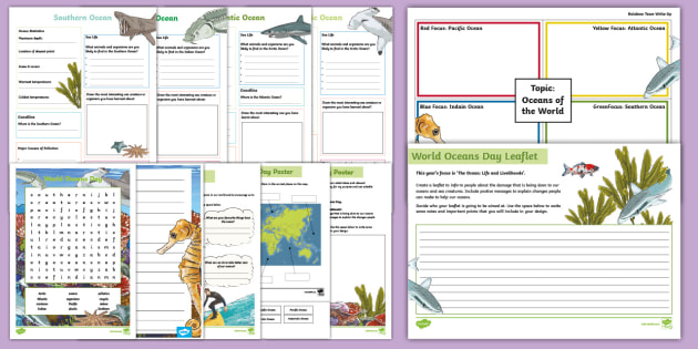 World Oceans Day Second Level Activity Pack (teacher made)