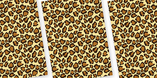 Leopard Themed Pattern A4 Sheets