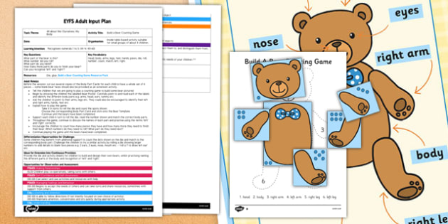 Build a Bear Counting Game EYFS Adult Input Plan and Resource Pack