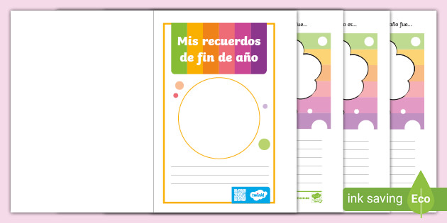 Cuadernillo: Mis recuerdos de fin de año (teacher made)