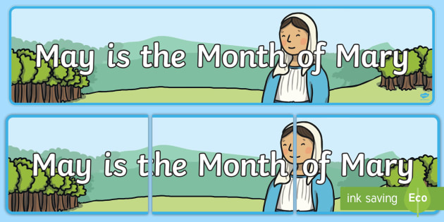 May is the Month of Mary Display Banner – Twinkl