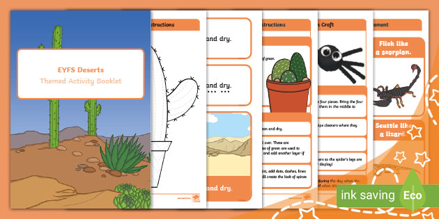 Deserts-Themed Activity Booklet (Ages 3 - 5)