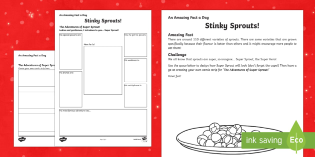 The Adventures of Super Sprout Worksheet (teacher made)