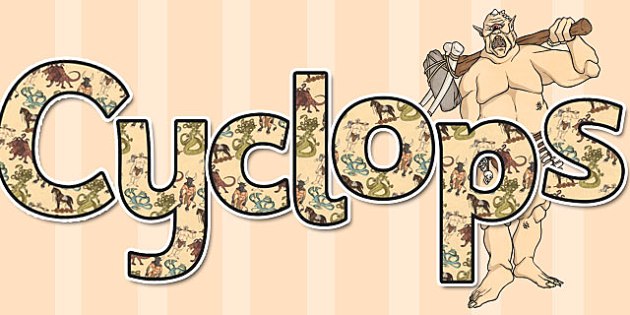 Greek Mythical Creatures Display Lettering Cyclops - lettering