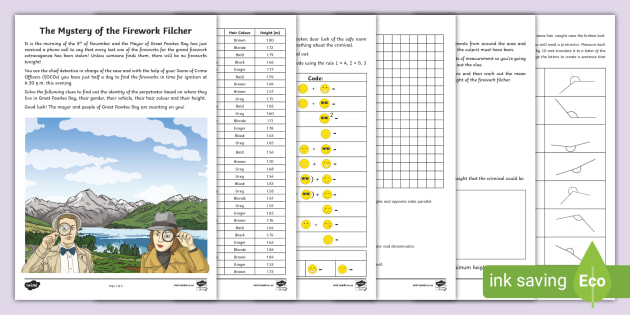The Fireworks Filcher Maths Mystery (Teacher-Made)