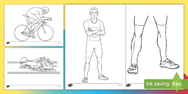 Triathlon Colouring Sheets (teacher made)