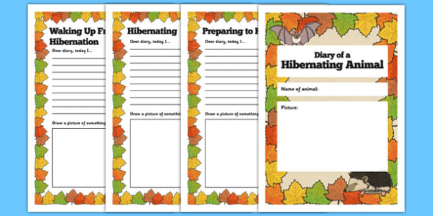 Hibernation Diary Template (teacher made)