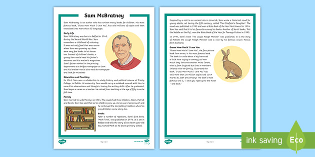 Sam McBratney Fact File