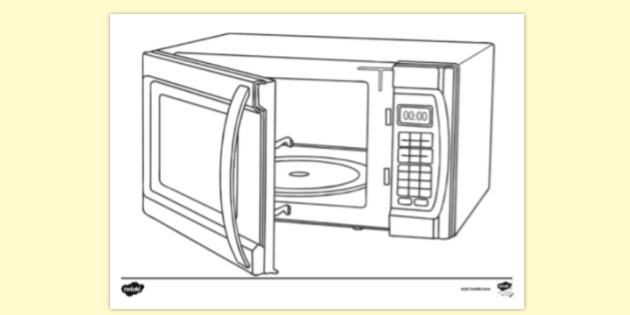 FREE! - Microwave Colouring Sheet (teacher made)
