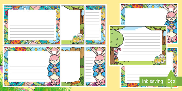 Landscape Easter Card Inserts (teacher made)