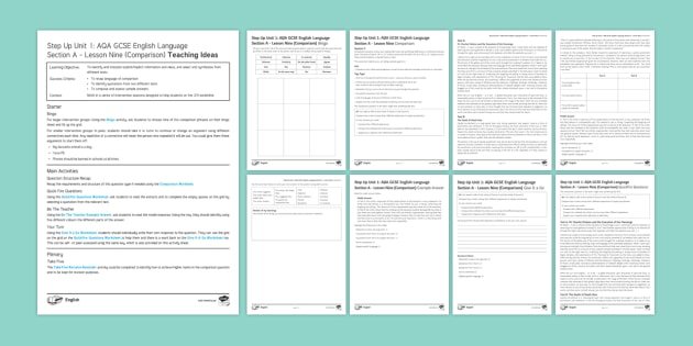 * NEW * AQA GCSE English Language Intervention Lesson 9