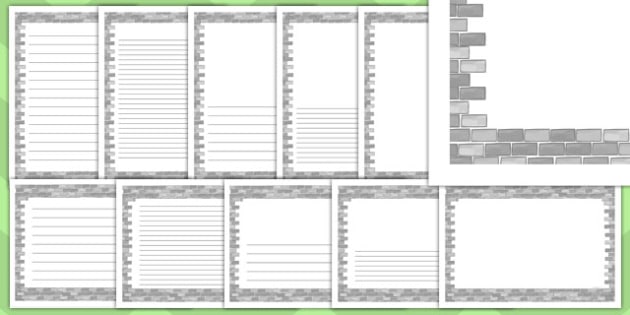 Walls and Barricades Page Borders