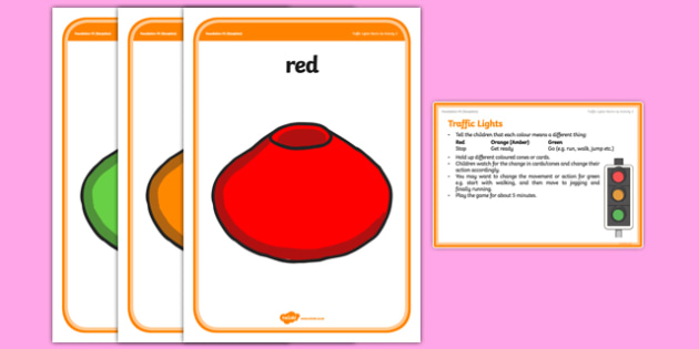 Activity Traffic Lights Warm-Up Activity Card (teacher made)